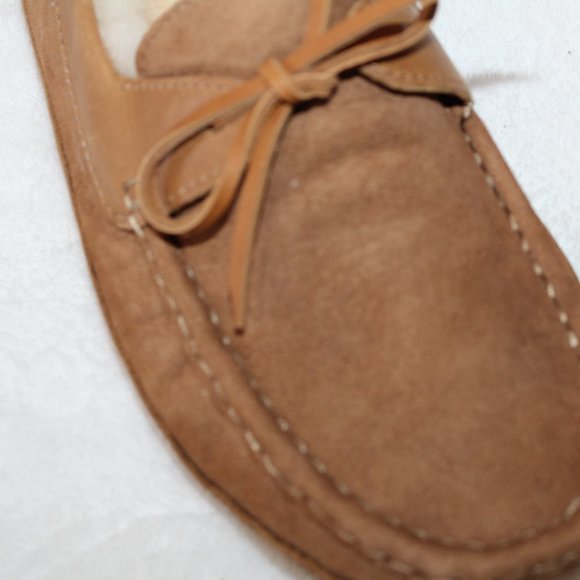 UGG | Shoes | New Ugg Byron Leather Shearling Chestnut Slippers | Poshmark
